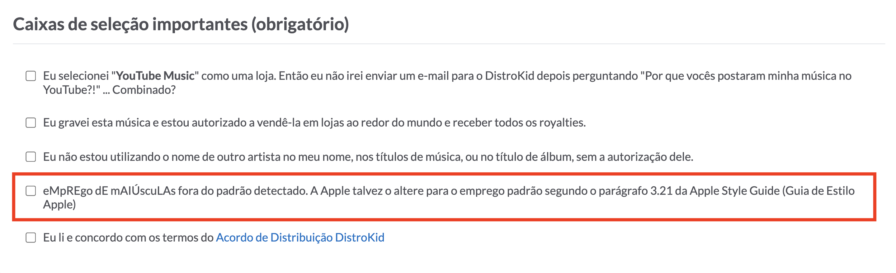 Fazendo upload – Central de ajuda do DistroKid