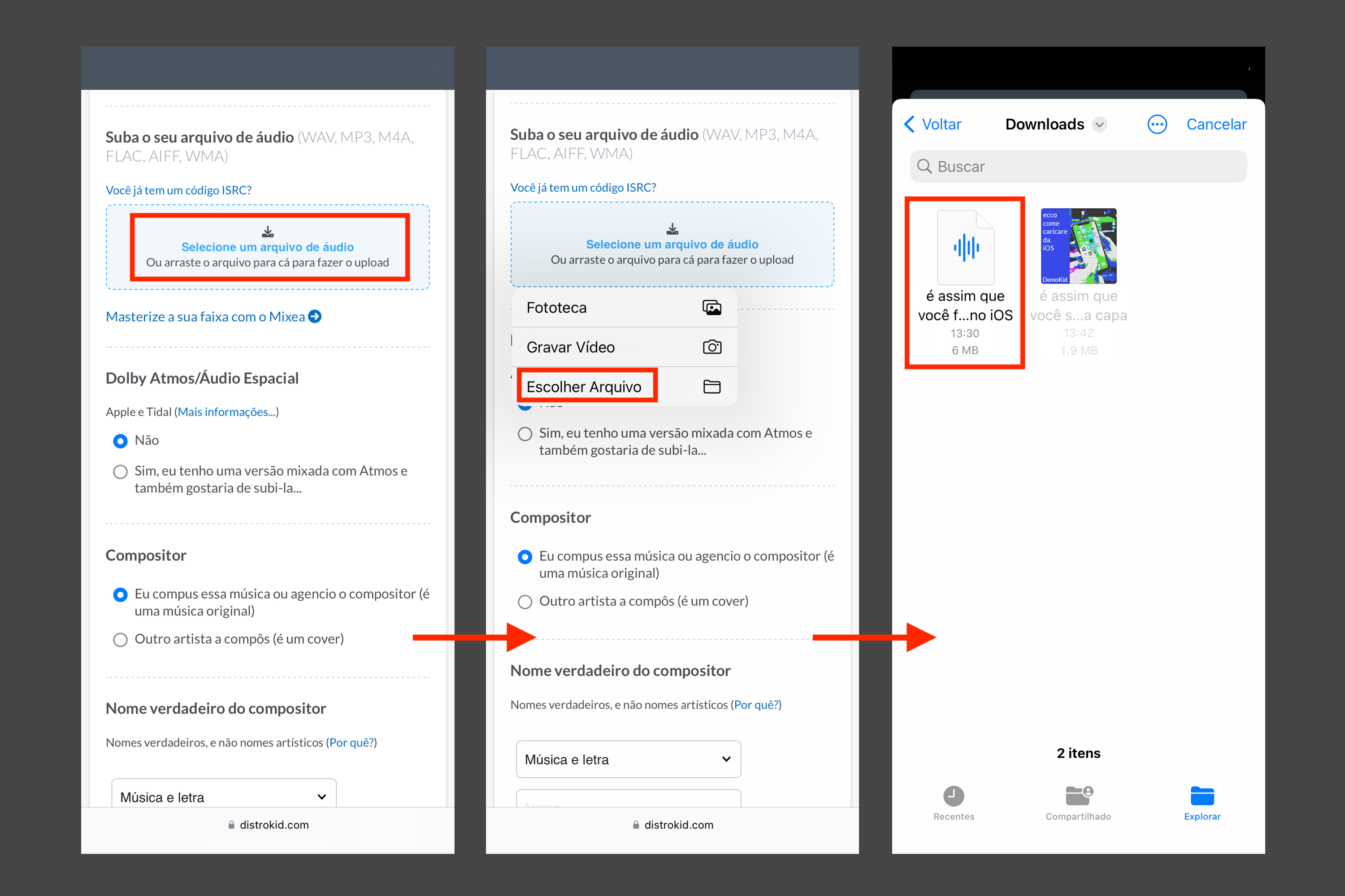 Fazendo upload – Central de ajuda do DistroKid