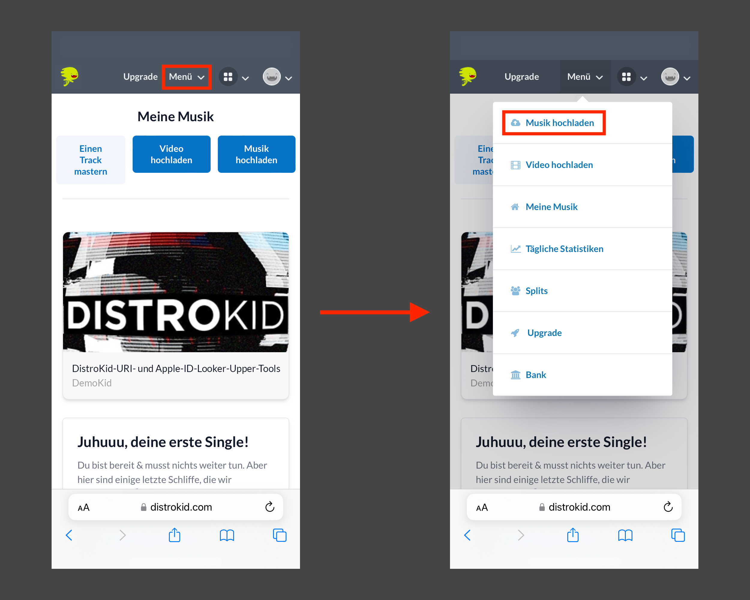 Hochladen – DistroKid Hilfe-Center