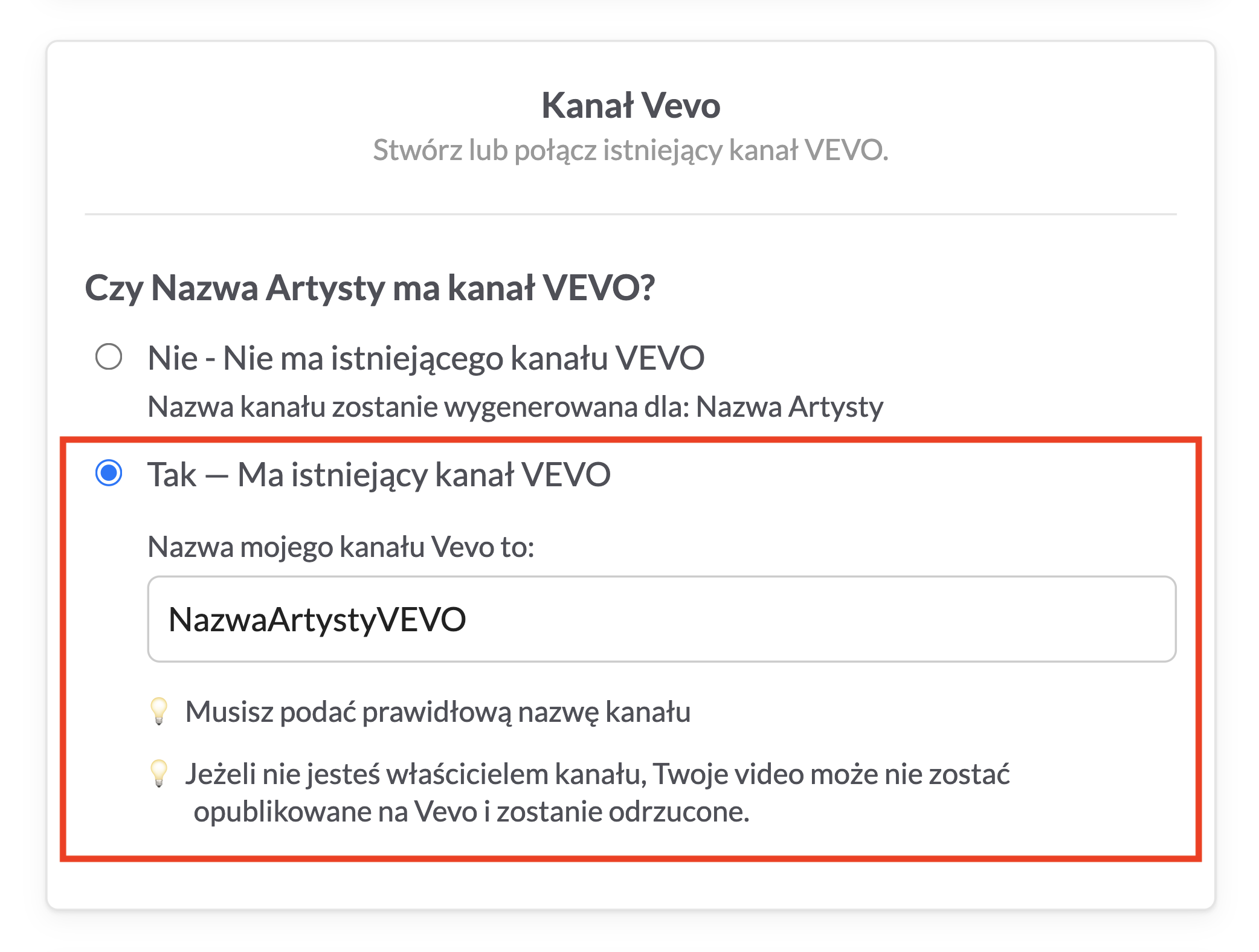 Nazwy i mapowanie kanałów Vevo za pośrednictwem DistroVid – Centrum ...